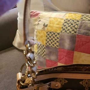 Sharif | Bags | Sharif Leather Brown Logo Shoulder Bag | Poshmark
